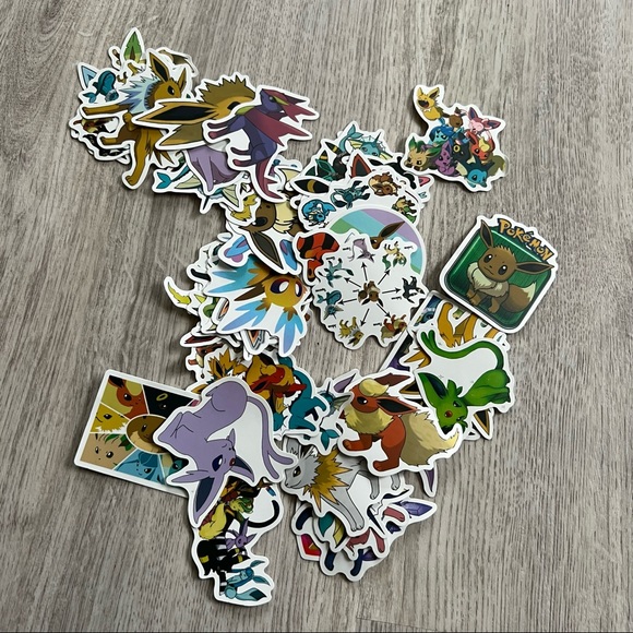 Other | Pokmon Sticker Set 5 Pieces New Anime Water Bottle Laptop ...